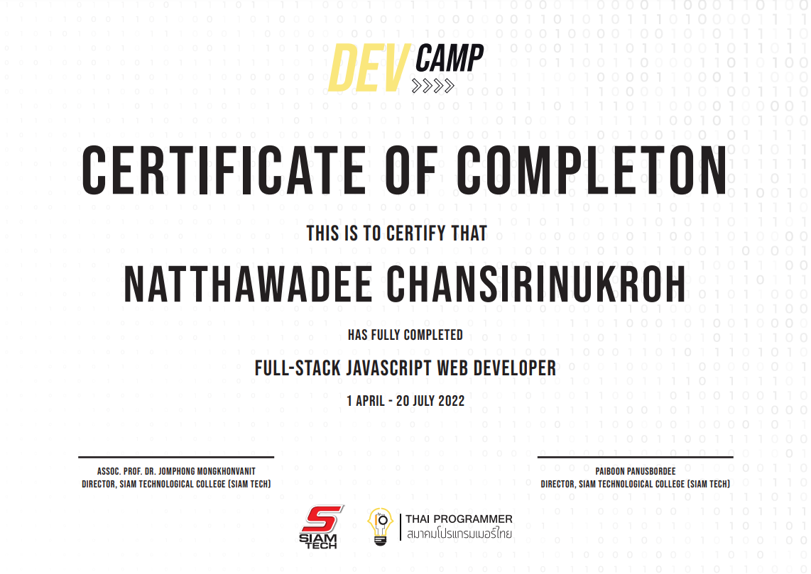 Bow Natthawadee's Portfolio